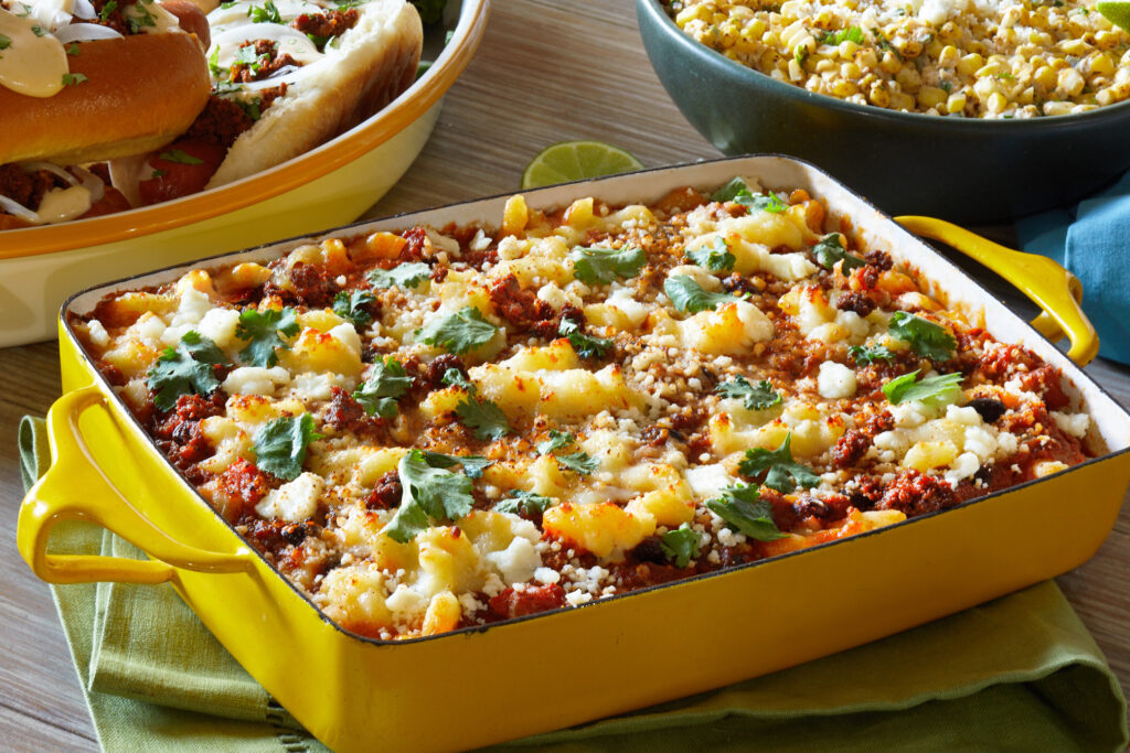 Layered Mac and Cheese with Cacique® Chorizo | Cacique® Inc.
